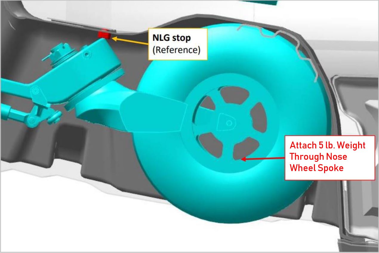 Nose Landing Gear (NLG) Rigging and Check with Landing Gear Up