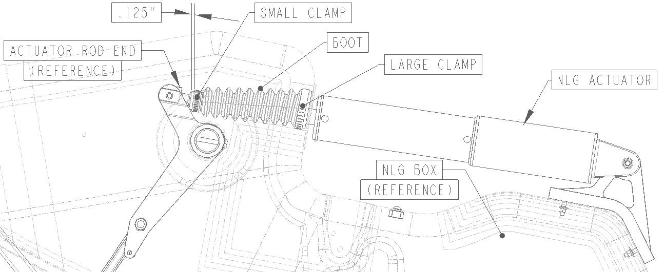 Install Nose Landing Gear Actuator