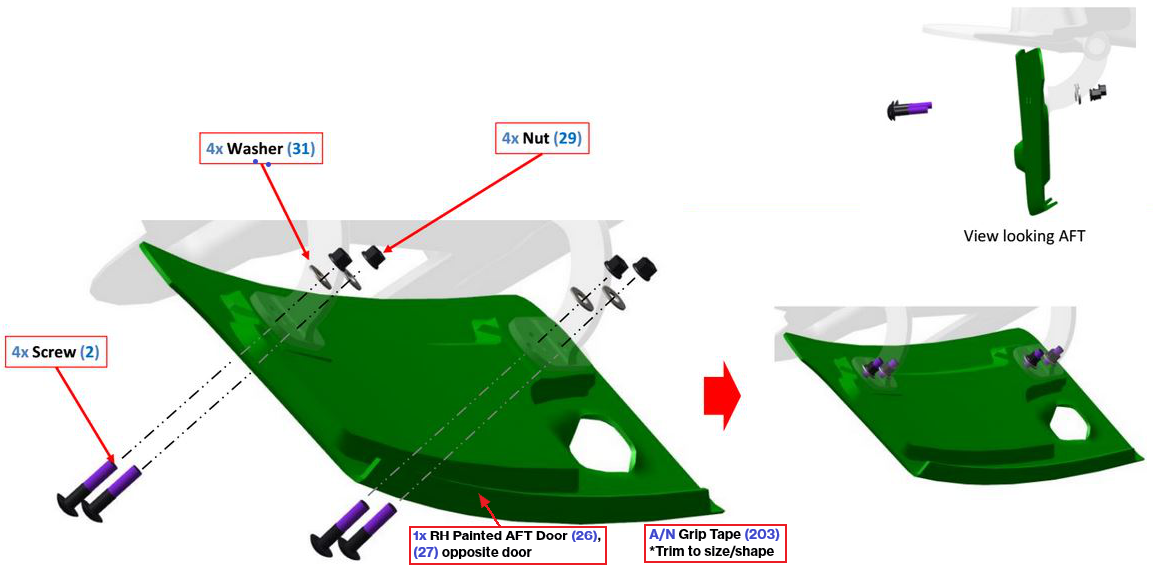 Aft Nose Landing Gear (NLG) Door Mechanism Removal, Installation, and ...