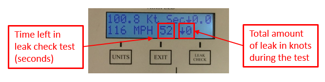 Pitot Static Leak Check Operation