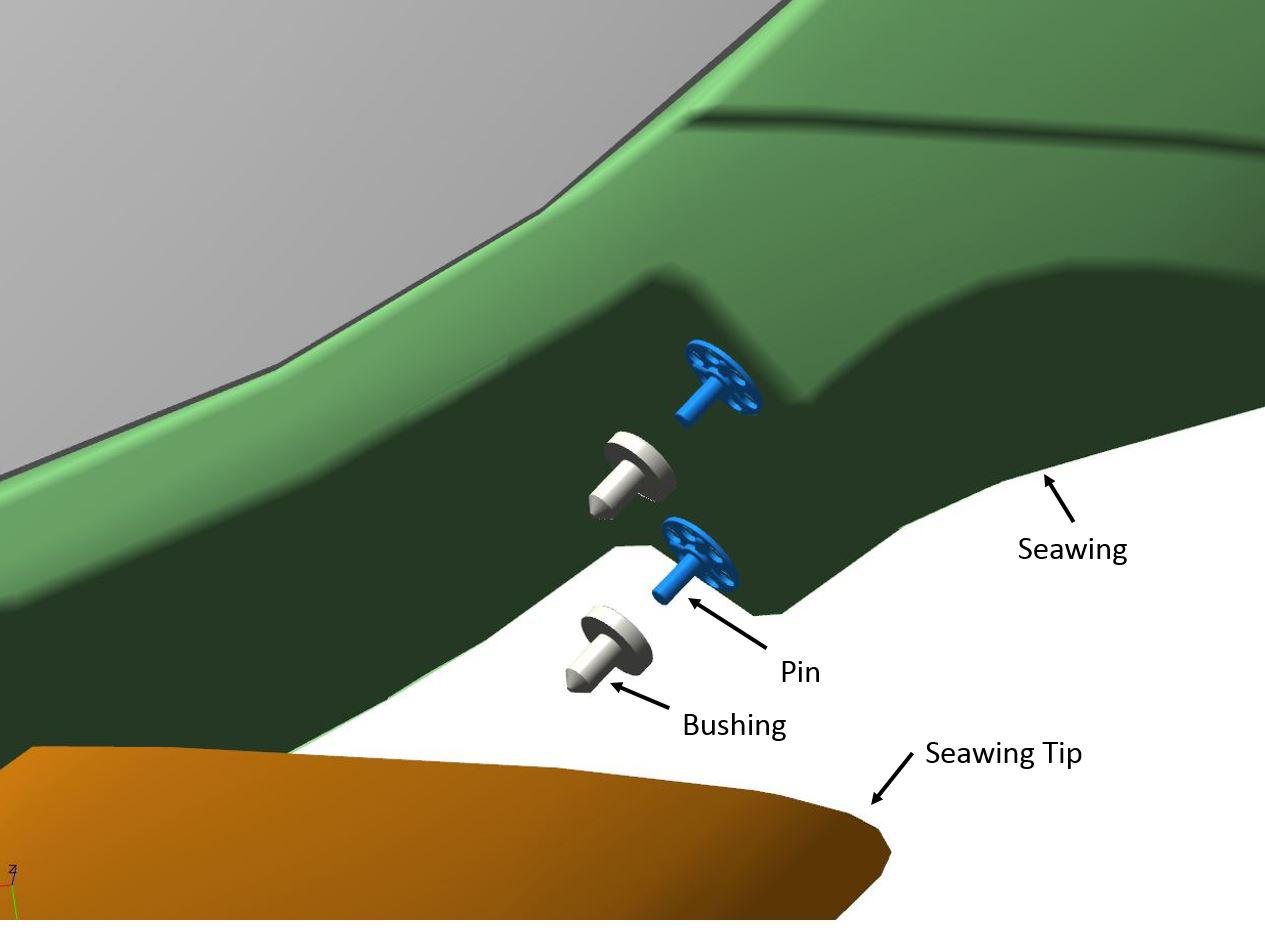 Repair of Seawings™ Tip Attach Pins and Bushings